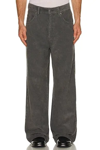 SUNFLOWER Super Wide Cord Pant - Grey