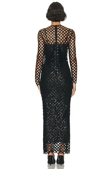 Dolce & Gabbana Long Sleeve Sequin Dress