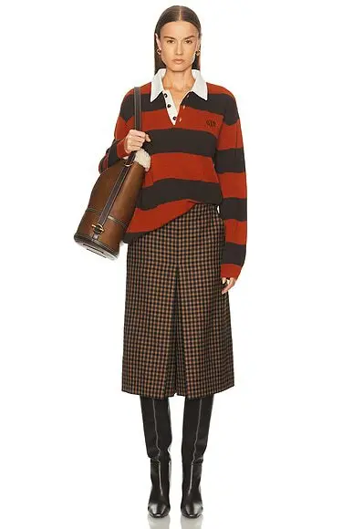 BODE Pine Stripe Polo Top