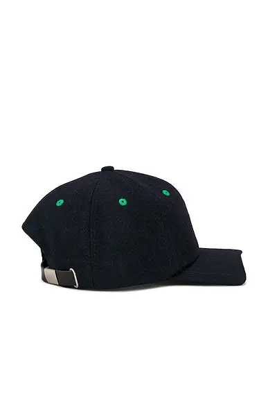 BRAIN DEAD Batwing Logohead Flannel Cap - Navy