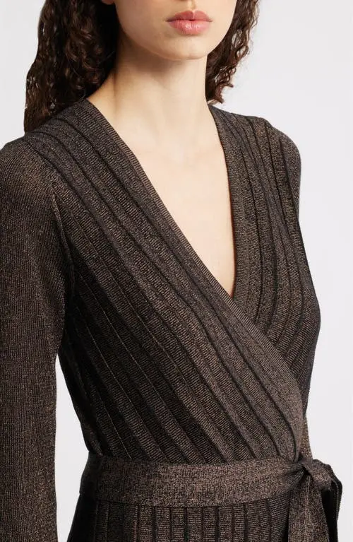Eliza J Metallic Knit Midi Dress In Copper - 60% Off | Editorialist
