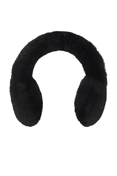 YVES SALOMON Rex Rabbit Earmuffs - Noir