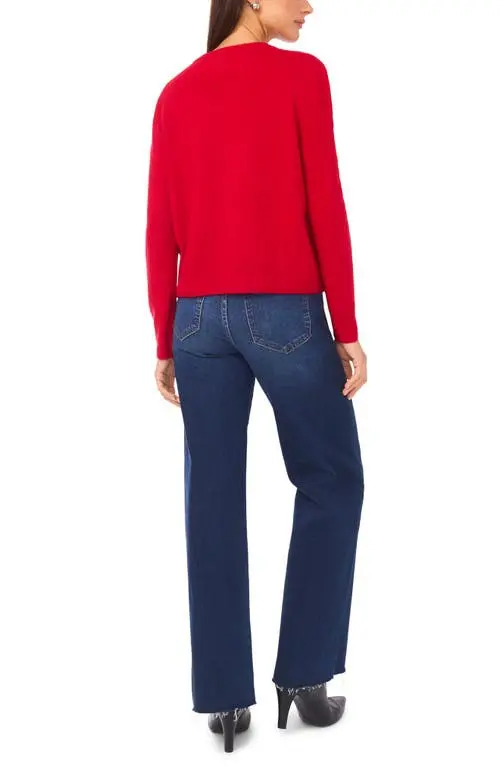 Vince Camuto Saint Moritz Crewneck Sweater - Glamour Red
