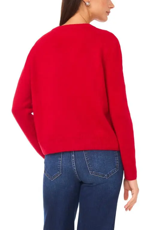 Vince Camuto Saint Moritz Crewneck Sweater - Glamour Red