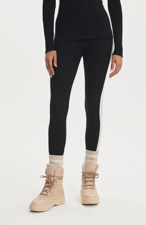 Varley Aiden Rib Knit Leggings - Black