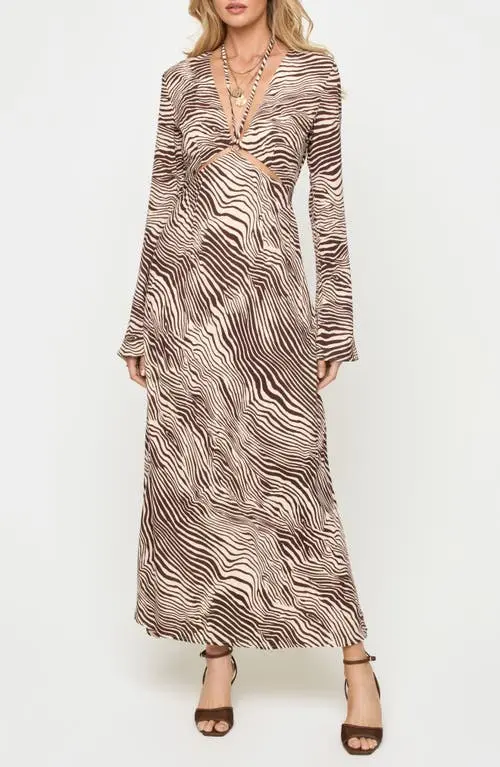 L*Space Say When Long Sleeve Cover-up Maxi Dress - You're An Animal