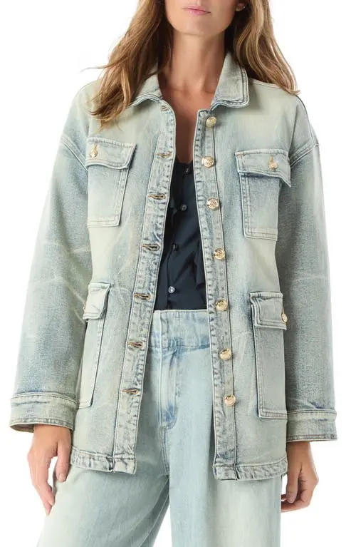DO BY DEE OCLEPPO Letitia Patch Pocket Denim Jacket - Aurora