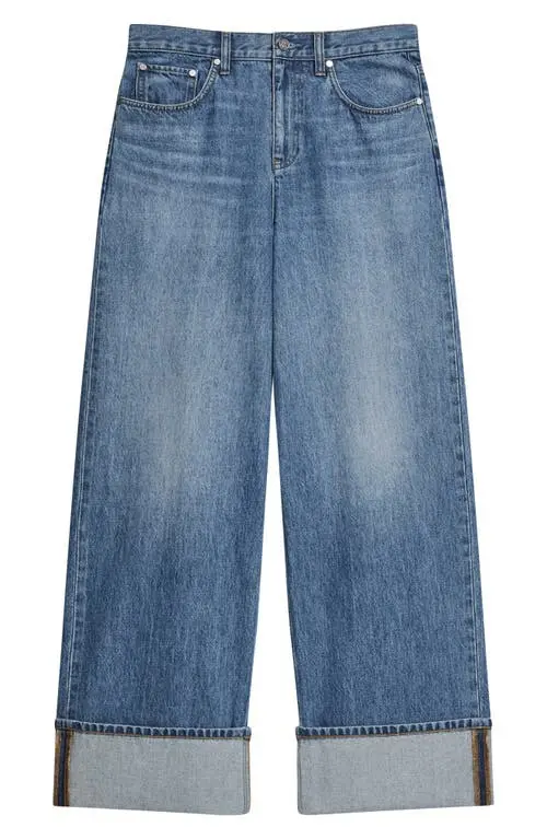 Helmut Lang Cuffed Wide Leg Jeans
