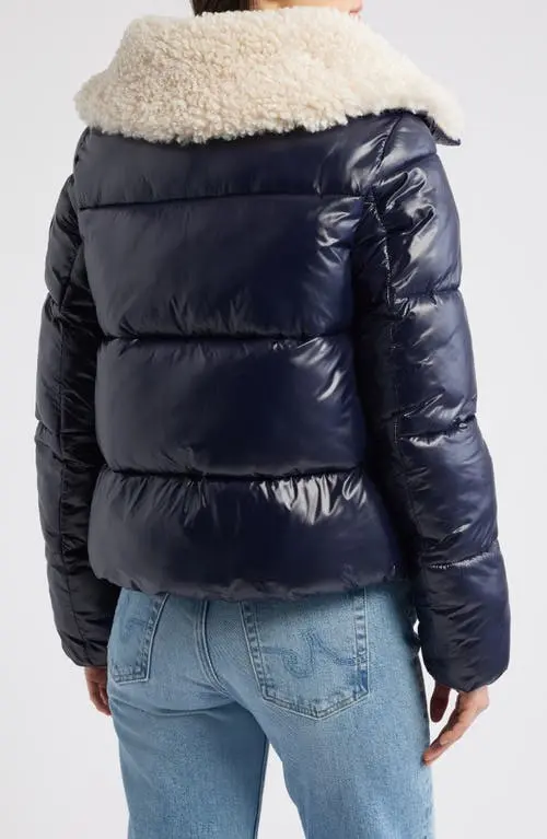 SAVE THE DUCK Water Resistant Quilted Puffer Jacket - Blue Black