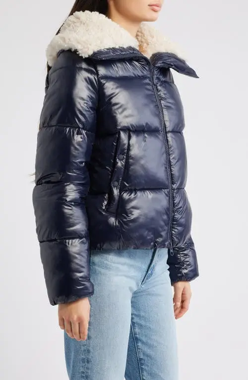 SAVE THE DUCK Water Resistant Quilted Puffer Jacket - Blue Black