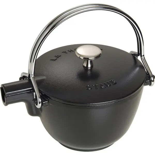 STAUB 1-quart Enameled Cast Iron Tea Kettle - Matte Black