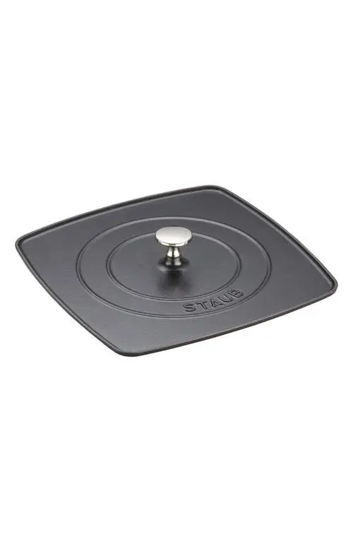 STAUB Cast Iron Grill Press - Matte Black
