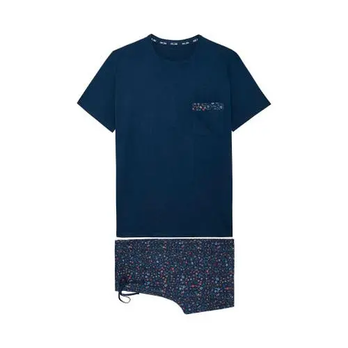 HOM Broceliande Short Pajama Set - Navy Print