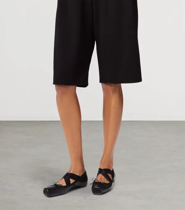 CHRISTIAN LOUBOUTIN Cassiasticina Leather Ballet Flats - Black