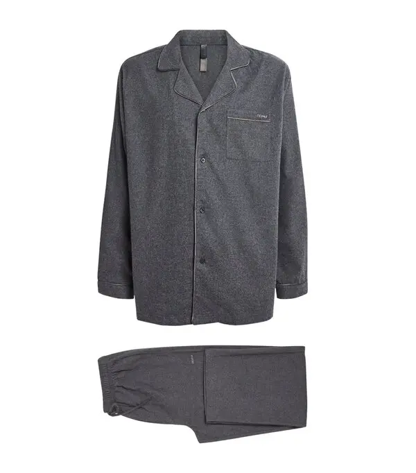 SKIMS Cotton Long-sleeve Pyjama Set - Grey