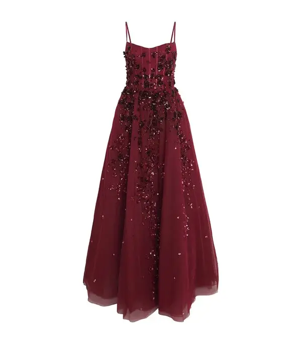 Zuhair Murad Floral Sequinned Gown