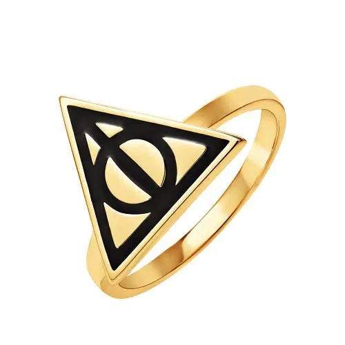 HARRY POTTER Deathly Hallows 18k Yellow Plated Ring - Gold