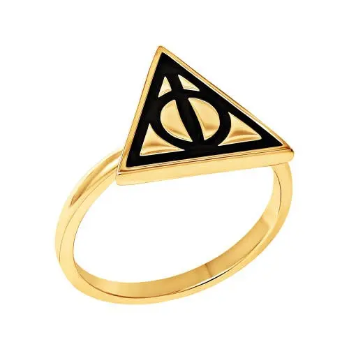 HARRY POTTER Deathly Hallows 18k Yellow Plated Ring