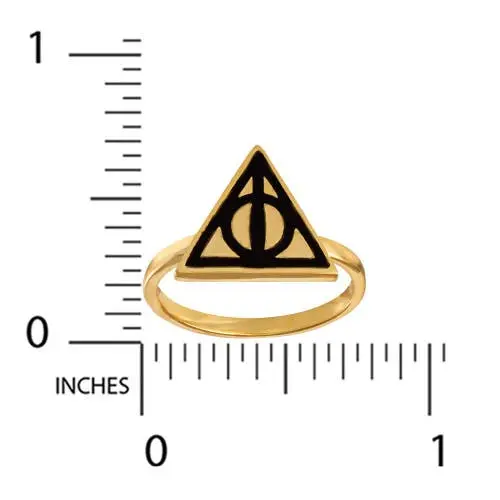 HARRY POTTER Deathly Hallows 18k Yellow Plated Ring