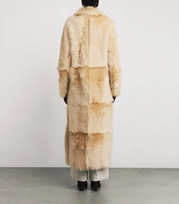 Nour Hammour Shearling Evita Long Coat