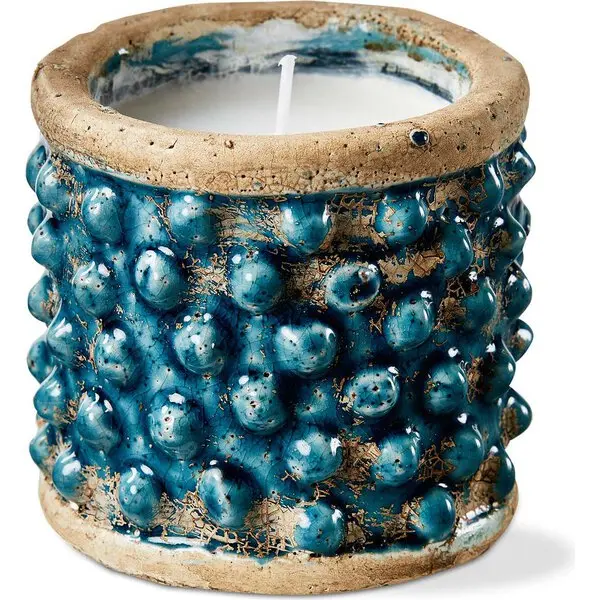 TAG Hobnail Citronella Candle 12 Hour Burn Perfect For Summer - Blue