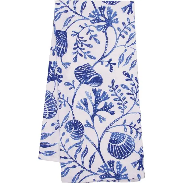 C&F HOME Reef Kitchen And Bathroom Embroidered Hand Towel - Blue