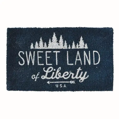 TAG Sweet Land Of Liberty Patriotic Coir Door Mat 4th Of July - Blue