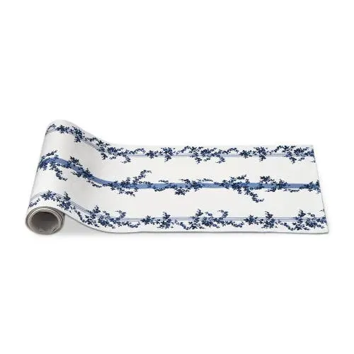 TAG Cote Stripe Floral Print Cotton Table Runner Decor