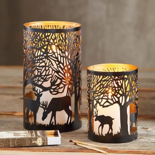 TAG Forest Luminary Iron Candle Holders For Christmas