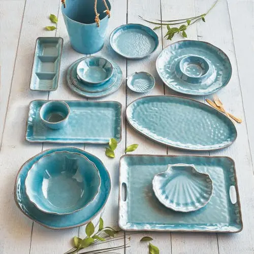 TAG Aqua Melamine Salad Plates Set Of Four For Spring