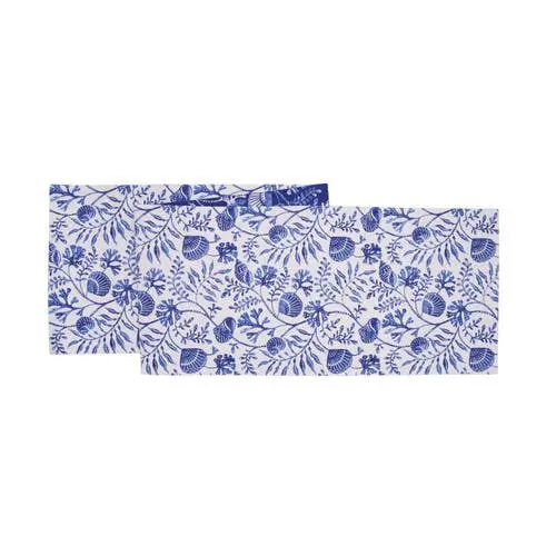 C&F HOME Reef Reversible Tufted Machine Washable Table Runner 14" X 72" - Blue