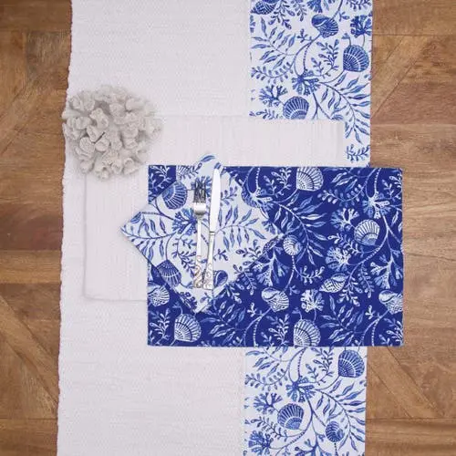 C&F HOME Reef Reversible Tufted Machine Washable Table Runner 14" X 72"