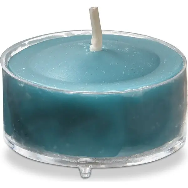 TAG Color Studio Tealight Candles Set Of 8 Smokeless Teal - Blue