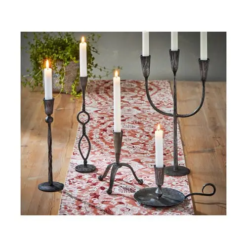 TAG Cody Metal Trident Taper Candlestick Holder Set