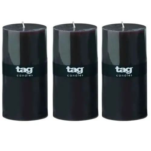 TAG Color Studio Smokeless Paraffin Wax Pillar Candle - Black