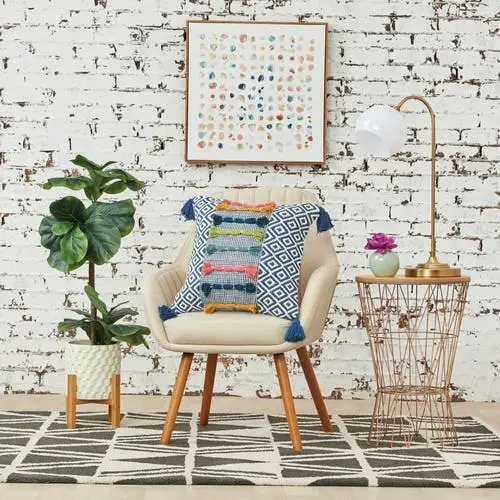 Carol & Frank Ciara Woven And Tufted Decorative Throw Pillow