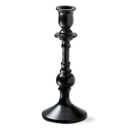 TAG Westport Cast Aluminum Taper Candle Holder Small - Black