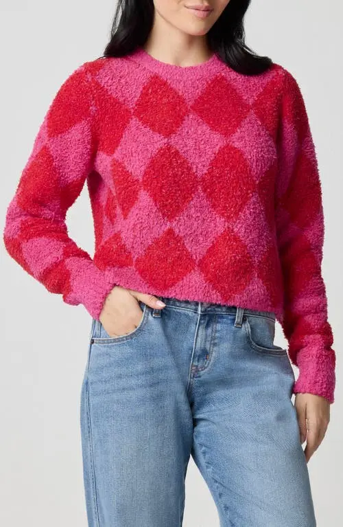 FLORENCE BY MILLS Argyle Chenille Crop Sweater