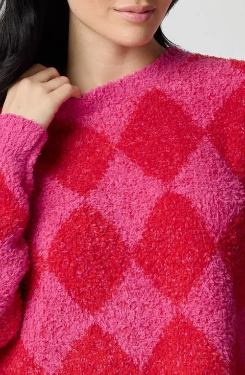 FLORENCE BY MILLS Argyle Chenille Crop Sweater