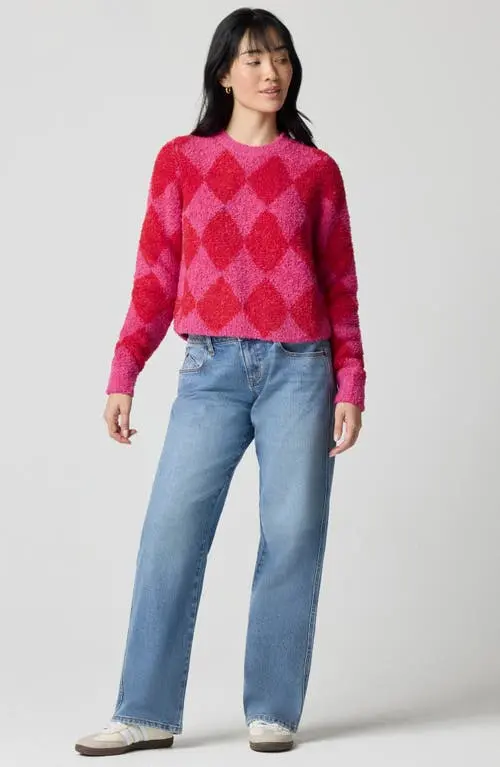 FLORENCE BY MILLS Argyle Chenille Crop Sweater