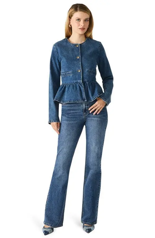 Steve Madden Abigale Peplum Denim Jacket
