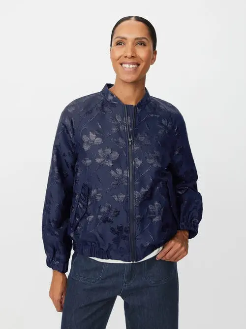 MASAI COPENHAGEN Jacquard Bomber Jacket - Navy Blazer