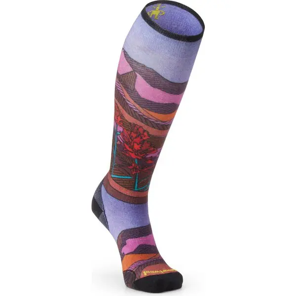 Smartwool Ski Zero Cushion Floral Knee High Socks - Picante