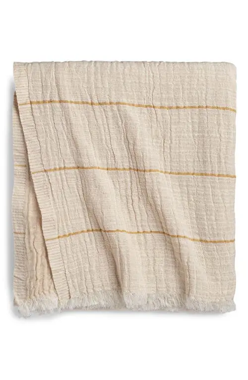 CRANE HOME Sahara Stripe Throw Blanket - Beige