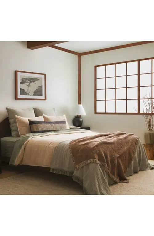 CRANE HOME Zen Crinkled Cotton Gauze 4-piece Sheet Set