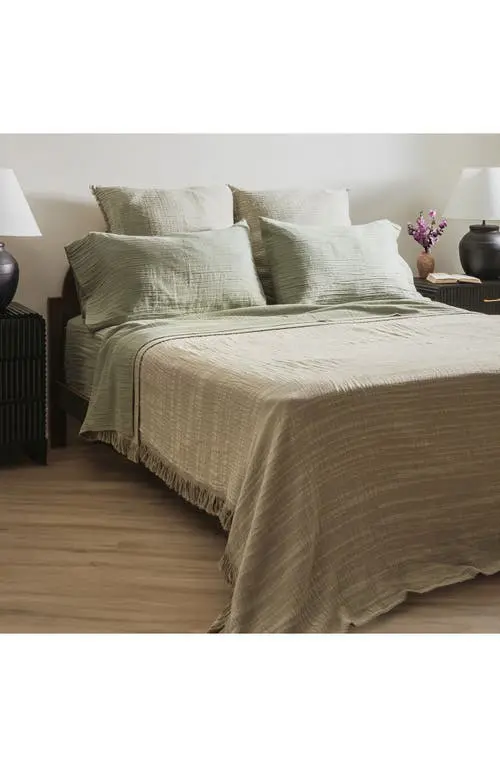 CRANE HOME Zen Crinkled Cotton Gauze 4-piece Sheet Set