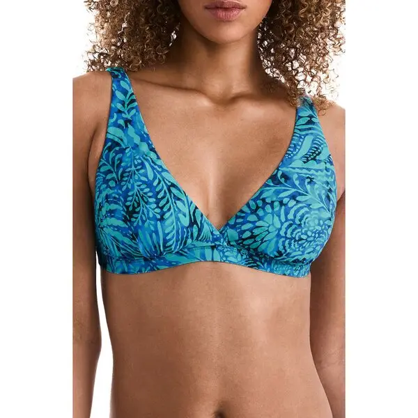 MIMI FLAMINGO Sawyer Banded Bikini Top - Flora