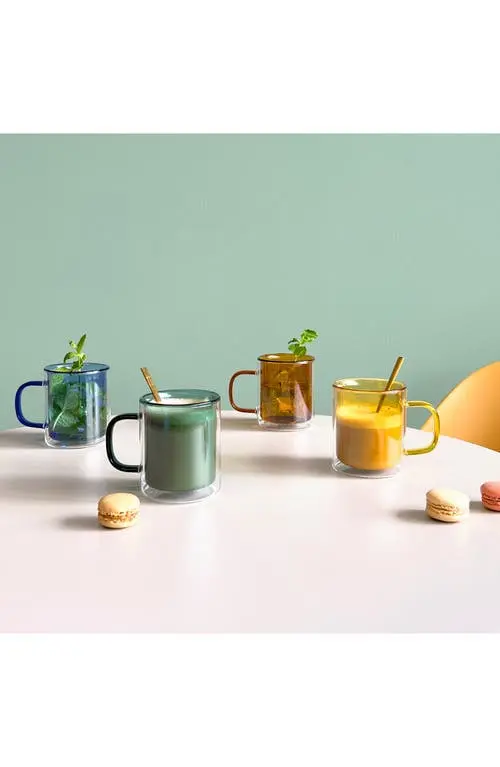 CLOUDNOLA Cubo Set Of 4 Double-wall Mugs