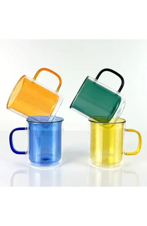 CLOUDNOLA Cubo Set Of 4 Double-wall Mugs