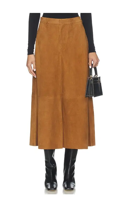 Citizens Of Humanity Suede Cassia Skirt - Toasted Carmel